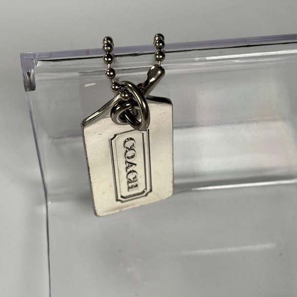 Coach | Accessories | Coach Silver Colored Stamped Metal Hang Tag Key ...